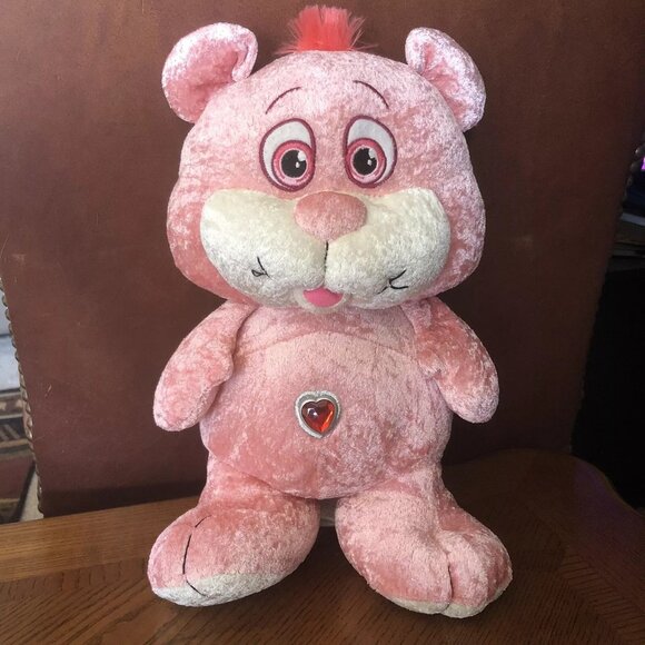 Nanco | Toys | Nanco Pink Bear Embroidered Eyes Heart Plush Stuffed ...